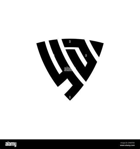 Yd Monogram Logo Letter With Triangle Shield Shape Style Design Isolated On White Background