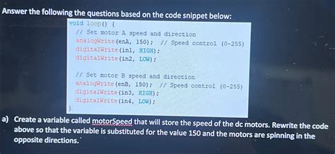 Solved Answer The Following The Questions Based On The Code Chegg