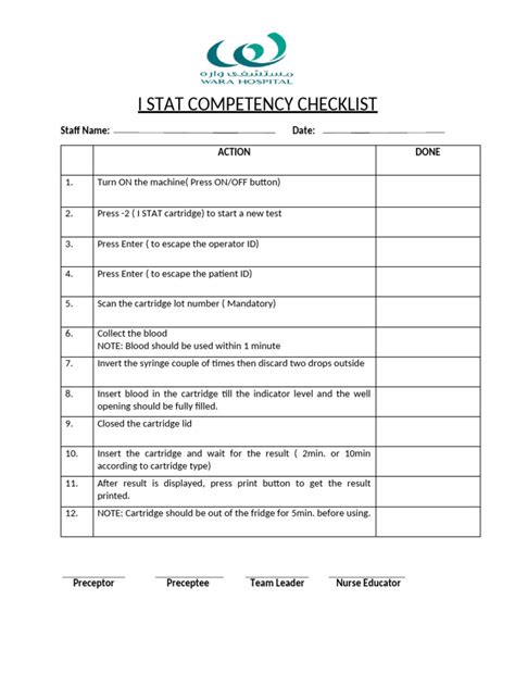 Istat Competency Checklist Guide Pdf