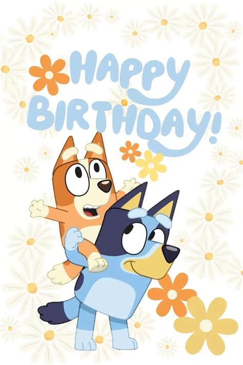 Bluey Signs 1pdf Bluey And Bingo Happy Birthday Bluey Birthday Card Printable Free Bluey