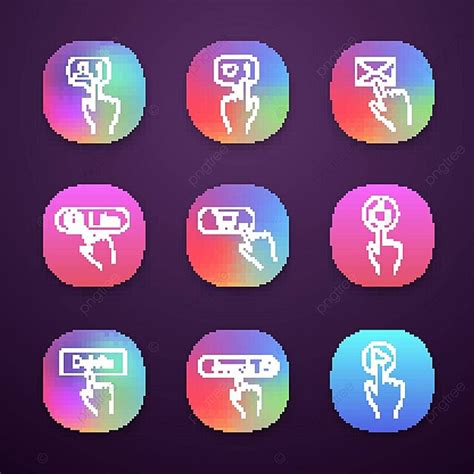 App Buttons Icons Set Background Linear User Vector Background Linear User PNG And Vector