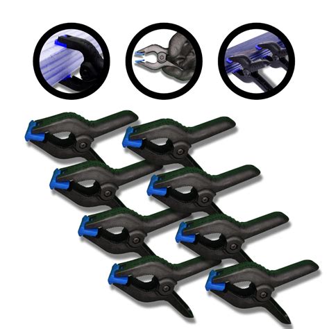 Kit 8 Grampo Sargento Multiuso 3 Polegadas Pressão Reforçado Marceneiro Presilha Garra Pinça De