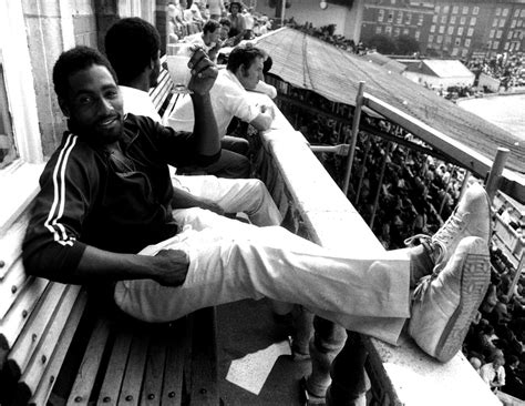 West Indies Cricketer Vivian Richards Enjoying A Drink After Scoring