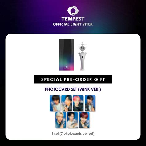 Tempest Official Light Stick Everline Photocard Set Subk Shop