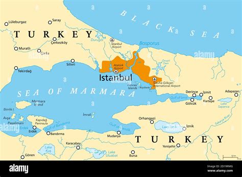 Istanbul Turkey Europe Map