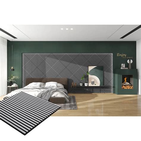 Interior 3d Soundproof Reduction Cladding Wood Slat Fabric Sheet