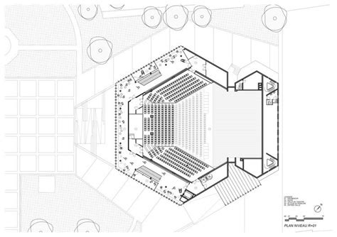 Reforma Do Teatro Maurice Novarina Wimm Auditorium Plan Auditorium