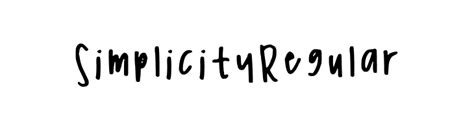 Simplicity Regular Font Details And Characters — Ffontsne