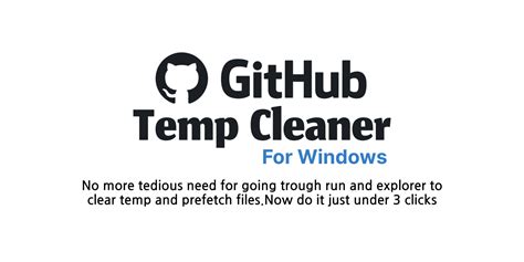 Github Rulesmash Tempcleaner A Program That Helps In Removing Temp Temp And Prefetch