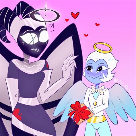 Angel Moxxie X Lute By Hellcrawler Commissioned By Me Rhazbinhotel