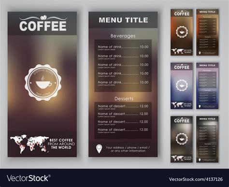 Blur Menu 1 Royalty Free Vector Image VectorStock