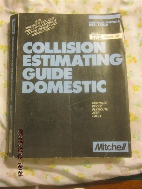 Buy 1995 Mitchell Collision Estimating Guide Mopar Includes 1992 1994