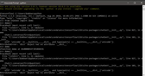 AttributeError Dict Object Has No Attribute Dict Issue Ahmadfaizalbh Chatbot
