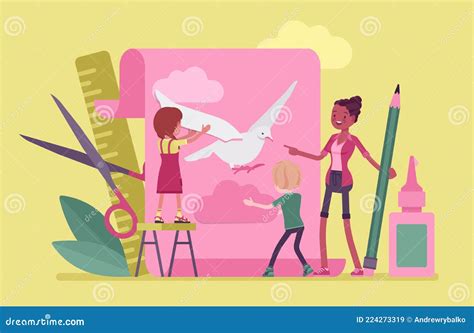 Kindergarten Paper Craft Art Class Decoration And Cardboard Design