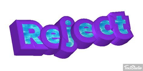 reject word animated logo designs