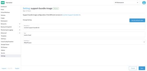 ENHANCEMENT Support Bundle Enhancement Issue Harvester Harvester GitHub