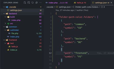 Visual Studio Code Is There A Way To Set Different Colors For Folders