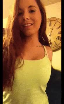 Taking Off Her Tanktop Then Her Bra Scrolller