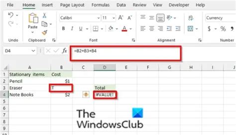 How To Fix The VALUE Error In Excel