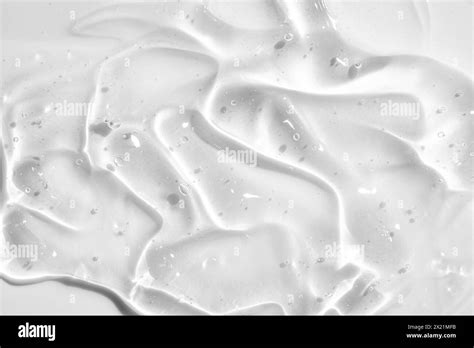 Clear Cosmetic Gel Texture Close Up Acid Or Collagen Moisturizing Face