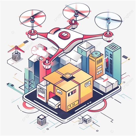 픽셀 완벽한 그래픽으로 드론 배달을 보여주는 그림 무인 비행기 배달 배송 Png 일러스트 및 이미지 에 대한 무료 다운로드 Pngtree