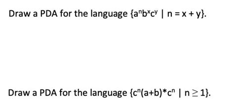 Solved Need Help With These Pda Language Please Draw These