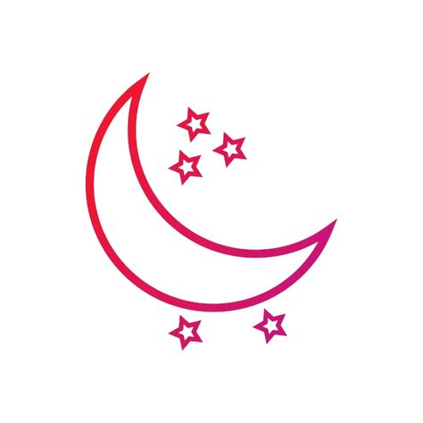 Premium Vector Moon Gradient Icon Vector Illustration