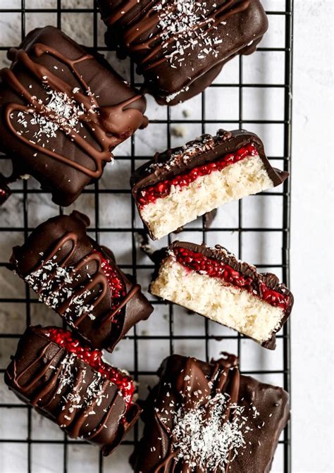 Vegan Raspberry Bounty Bars Recipe Healthy Sweets Desserts Vegan Sweets