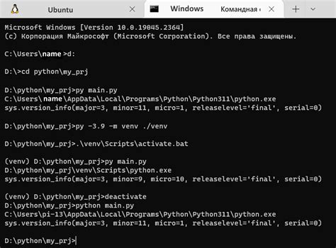Установка библиотек и окружения Python