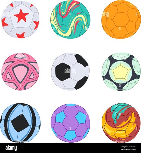 Soccer Ball Set Cartoon Vector Illustration Stock Vector Image And Art