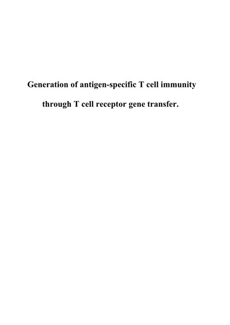 Pdf Design And Use Of Conditional Mhc Class I Ligands
