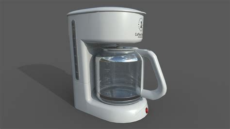 White Coffee Maker 3d Turbosquid 2176156