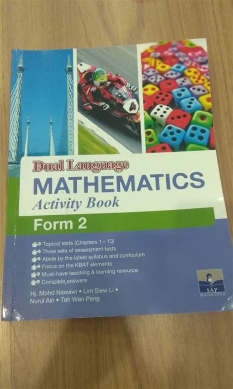 Dual Language Mathematics Activity Book Form 2 Kssm Pt3 Hobbies And Toys Books And Magazines