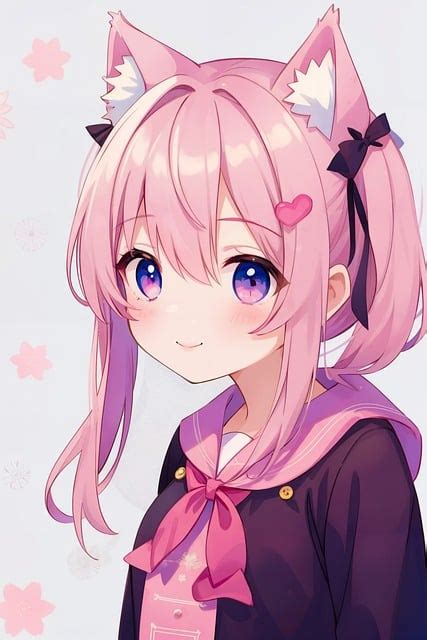 Chibi Anime Kattenmeisje