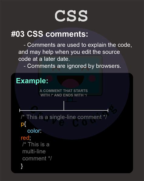 Crave Coding You Can Place A Css Comment Inside Either The Element Or A Css External File