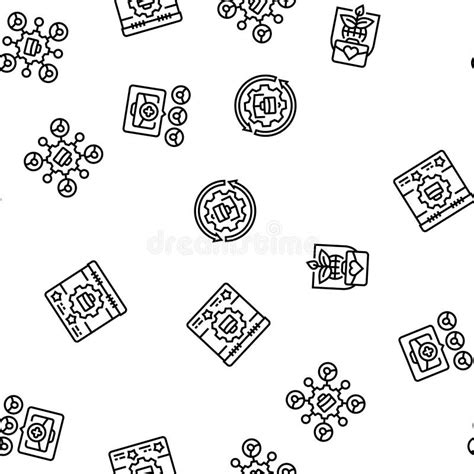 Business Process Optimization Seamless Pattern Vector Stock