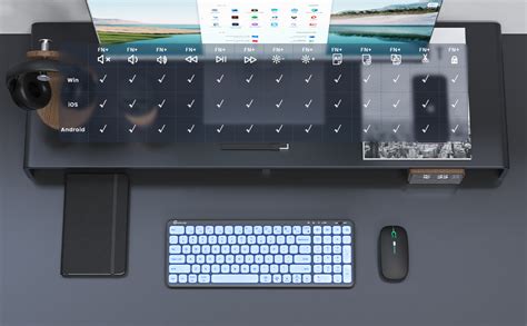 Geodmaer Wireless Keyboard And Mouse With 8 Colors Backlits Electronics