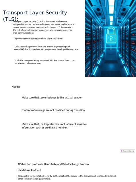 Transport Layer Security Tls Securing The Internet Pdf Transport Layer Security Public Key