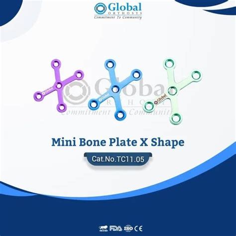 Mini Bone Plate X Shape Titanium At ₹ 250piece In Shapar Id 2855844979748