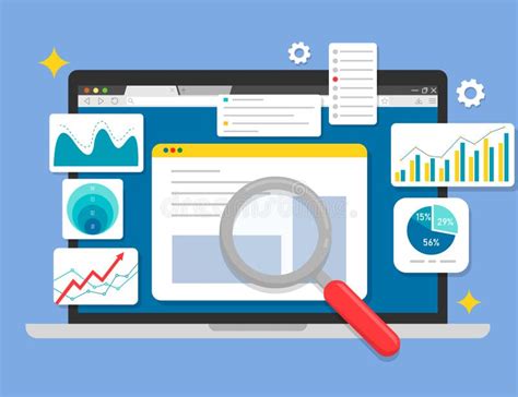 Data Visualization Interface On Computer Featuring Analytics Charts Line Graphs Pie Charts