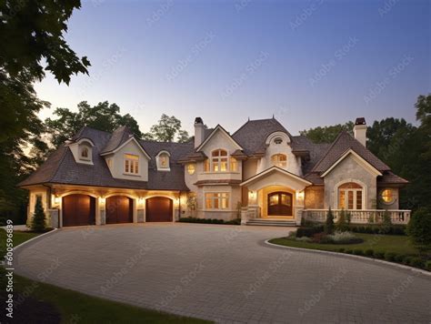 Upper Class Luxury Home Big House Generative Ai Exterior Of Expensive