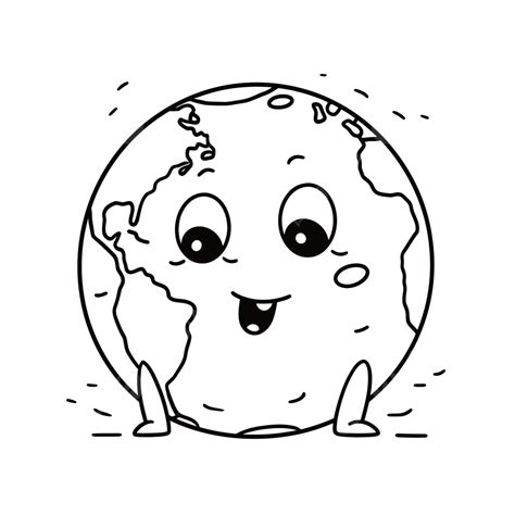 Earth Planet Coloring Page