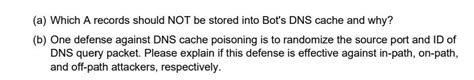 Solved Pts A DNS Resolver Named Wants To Know The Chegg