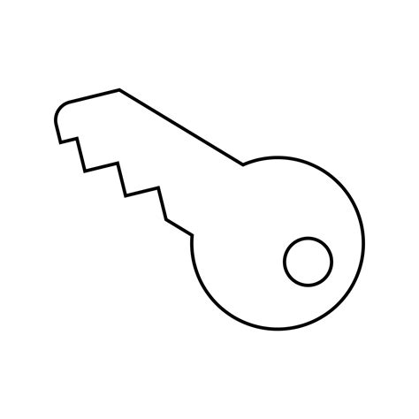 Key Vector Design With Lines Suitable For Coloring 15533886 Vector Art At Vecteezy