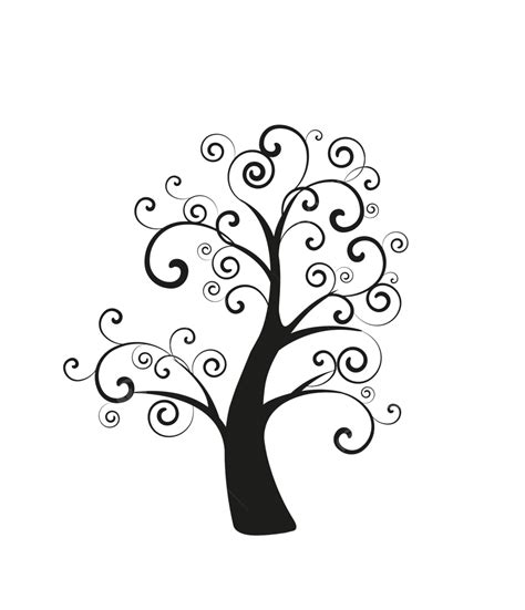 Vector Silhouette Tree Painting Garden Shape Vector Painting Garden
