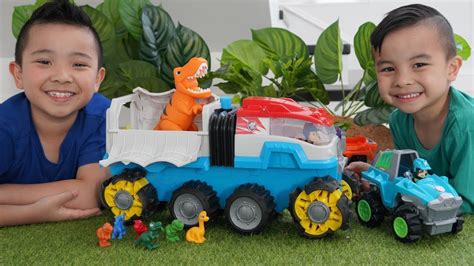 Epic Dino Rescue Mission With Ckn Paw Patrol Tower Paw Dinos