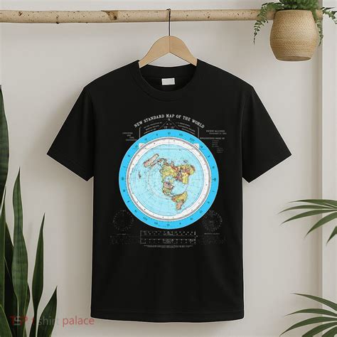 Gleason Flat Earth Map Blue Flat Earth Map Flat Earth T Shirt Teeshirtpalace