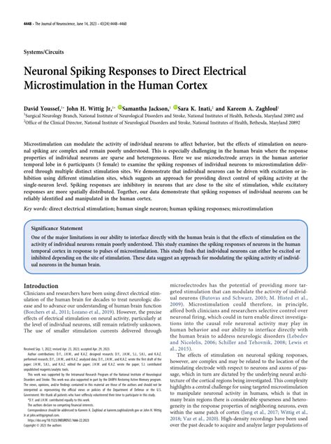 Pdf Neuronal Spiking Responses To Direct Electrical Microstimulation