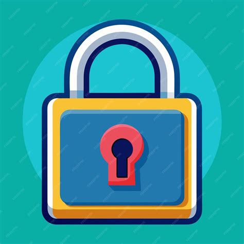 Lock Clipart Cartoon Illustration Drawing Premium Ai Generated Vector