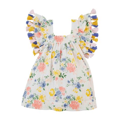 Tassel Floral Dress Mud Pie